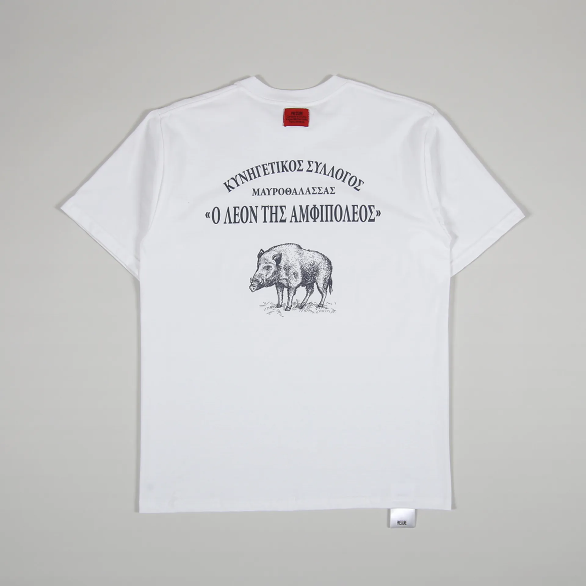 Pressure Clothing Mens Short Sleeve Mavrothalassa T Shirt White