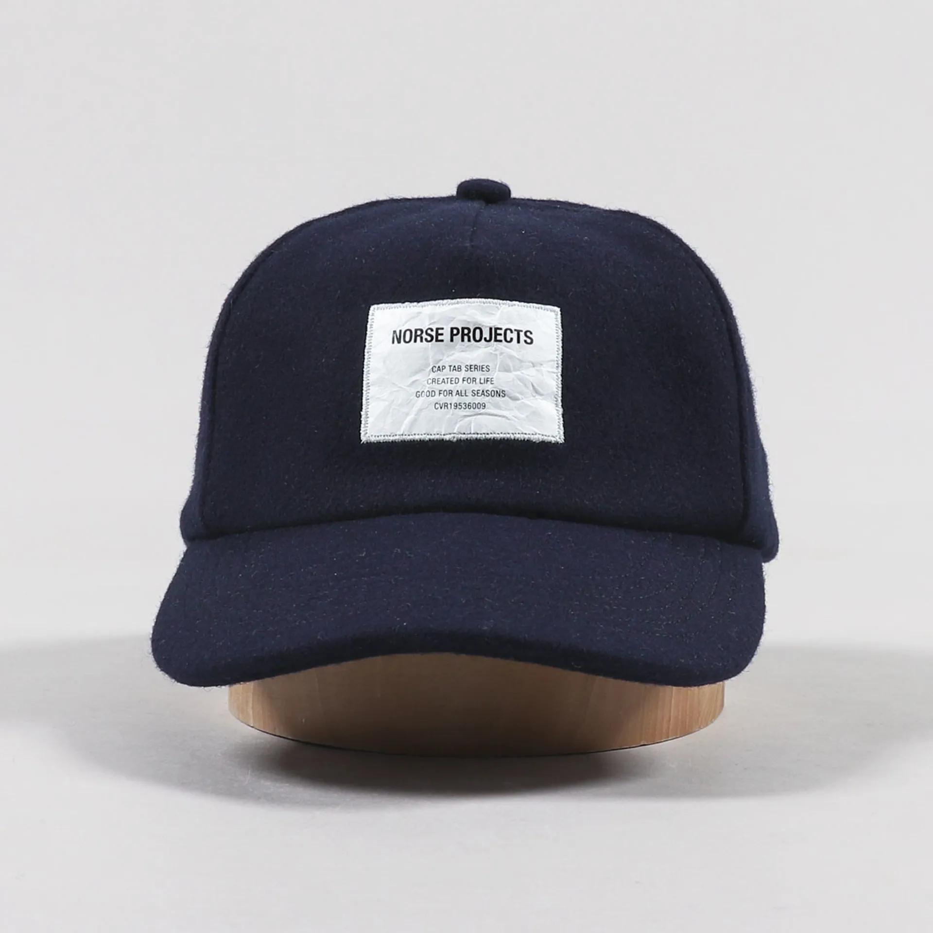 Norse Projects Mens Melton Cap Tab Series Dark Navy Blue Hat