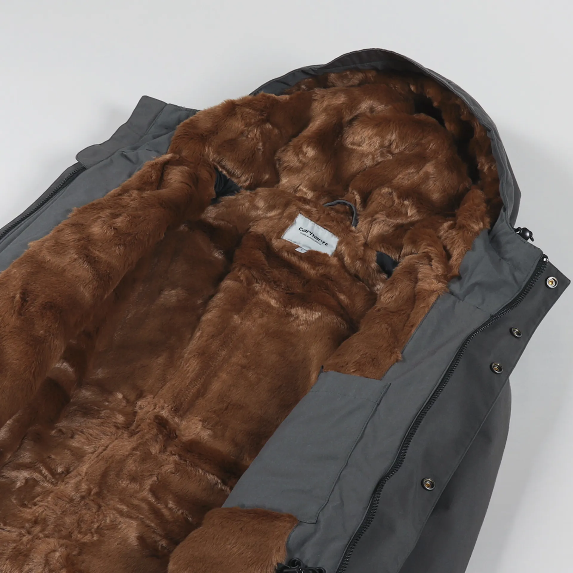 Carhartt WIP Mens Morden Jacket Slate Grey Tawny Winter Parka