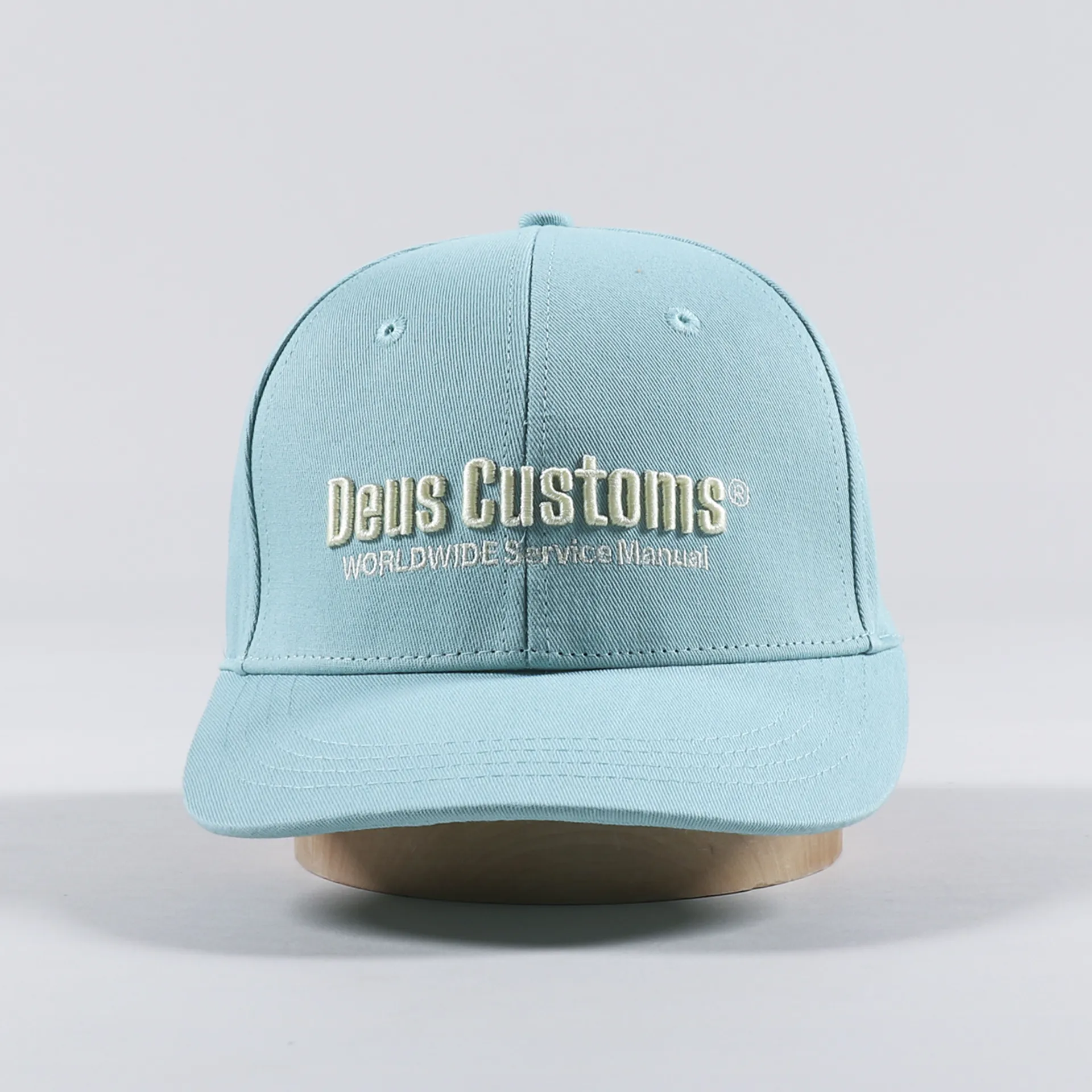 Deus Ex Machina Records Adjustable Baseball Cap Aquifer Blue