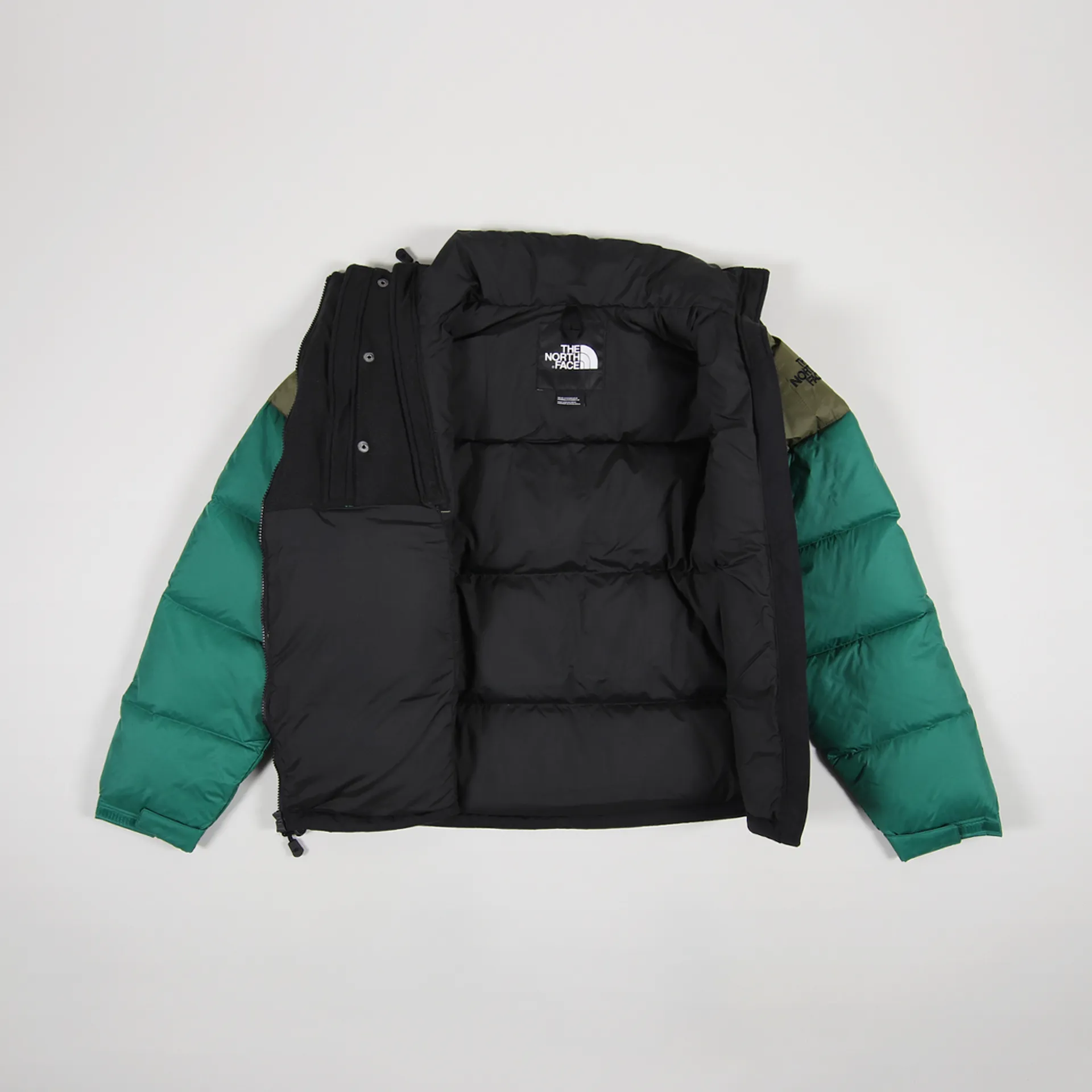 The North Face Mens Steep Tech Down Anorak Olive Evergreen Black