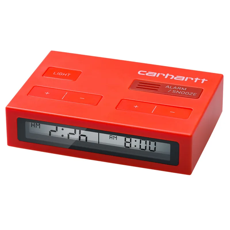 Red Alarm Clock 6025B Extremely Silent Children Cartoon Metal Twin