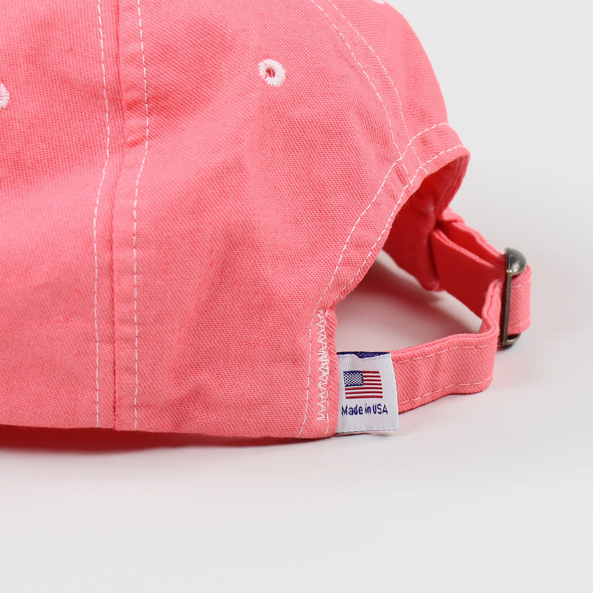Stan Ray USA Cotton Summer Six Panel Ball Cap Hat Peche Pink