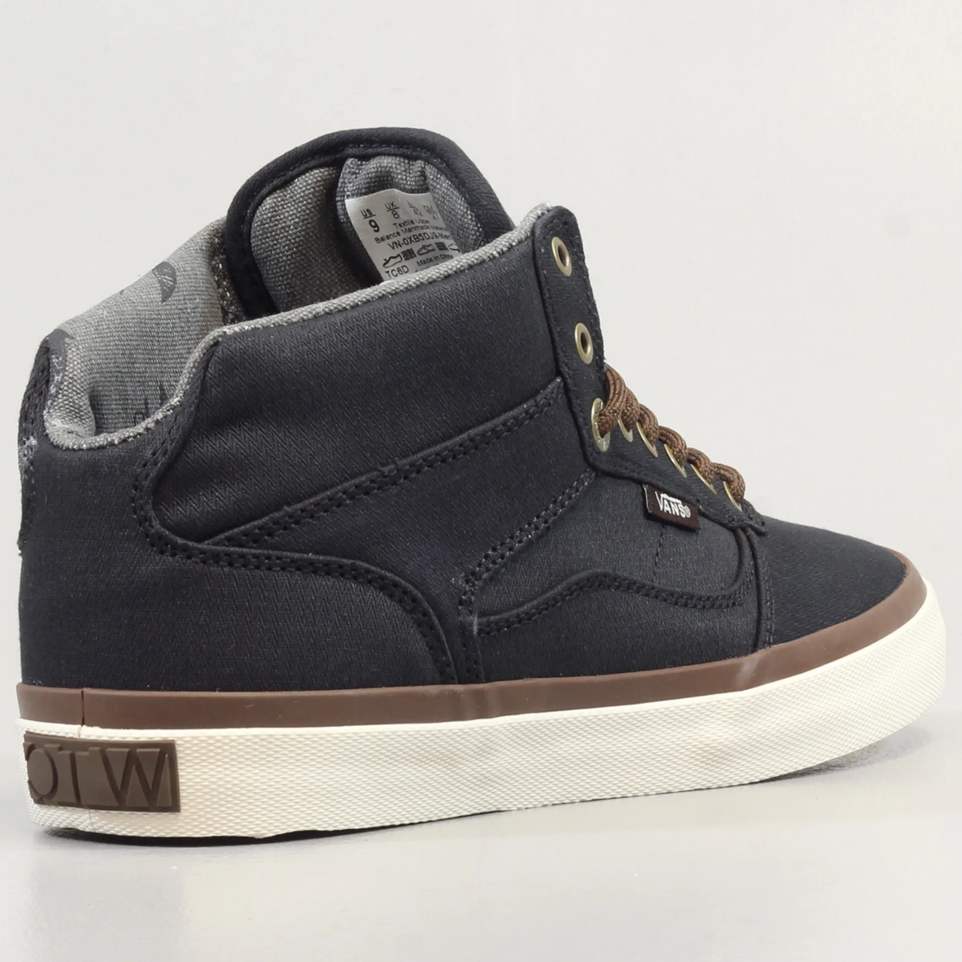 Vans Off The Wall Bedford Mens Shoes Steelhead Black Trainers