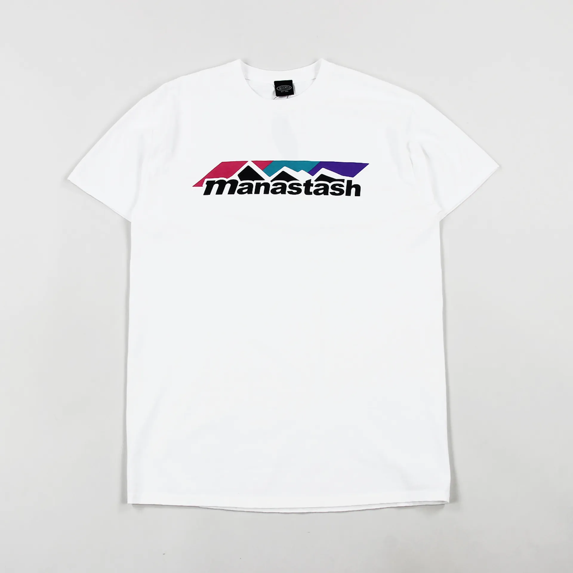 Manastash Mens Colour Scheme Graphic Logo SS Tee T Shirt White