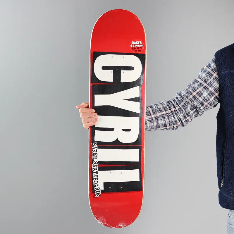 Baker Skateboards Classic Brand Logo Deck Cyril Board Red