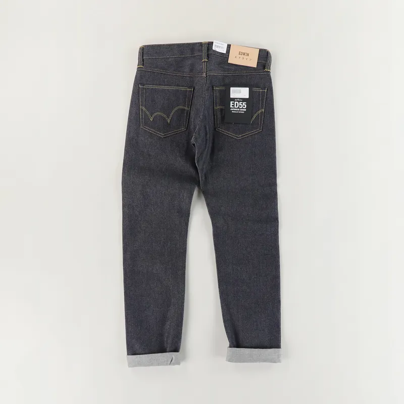 Edwin ED-55 Regular Tapered Jeans Yoshiko Left Hand Blue Unwashed