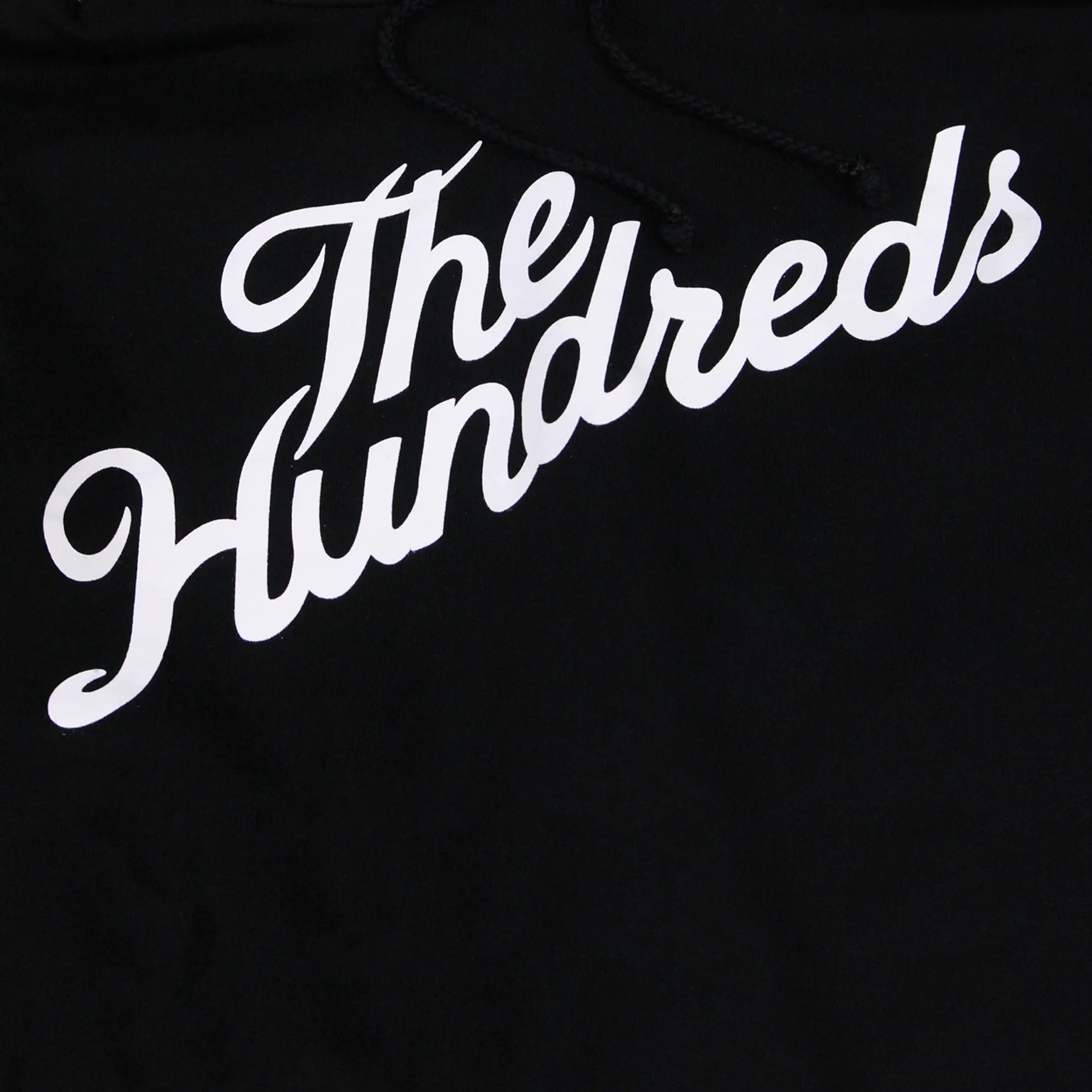 The Hundreds Mens Forever Slant Logo Hooded Sweater Black White