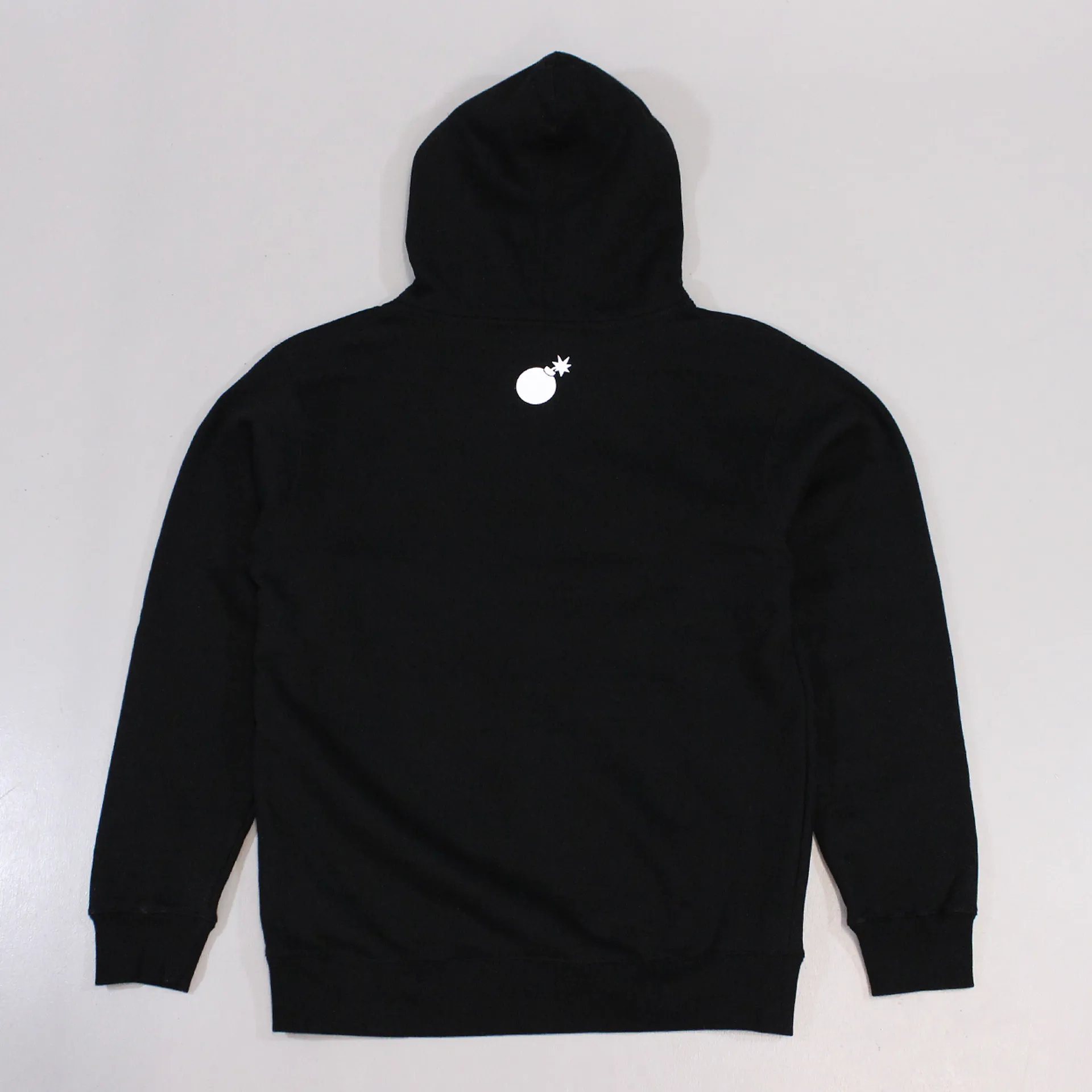 The Hundreds Mens Forever Slant Logo Hooded Sweater Black White