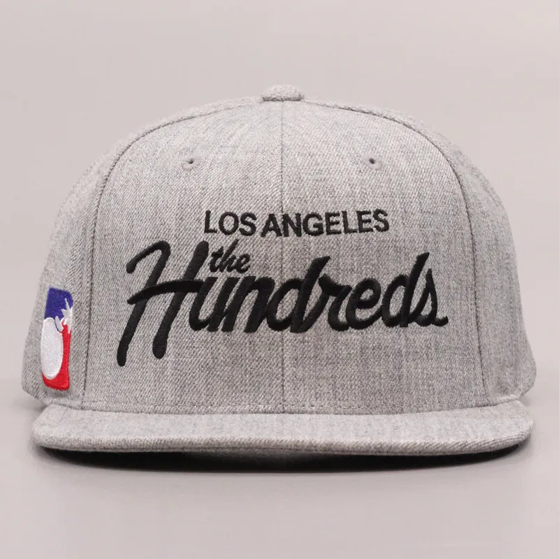 The Hundreds Forever Team Mens Adjustable Snapback Cap Hat Grey