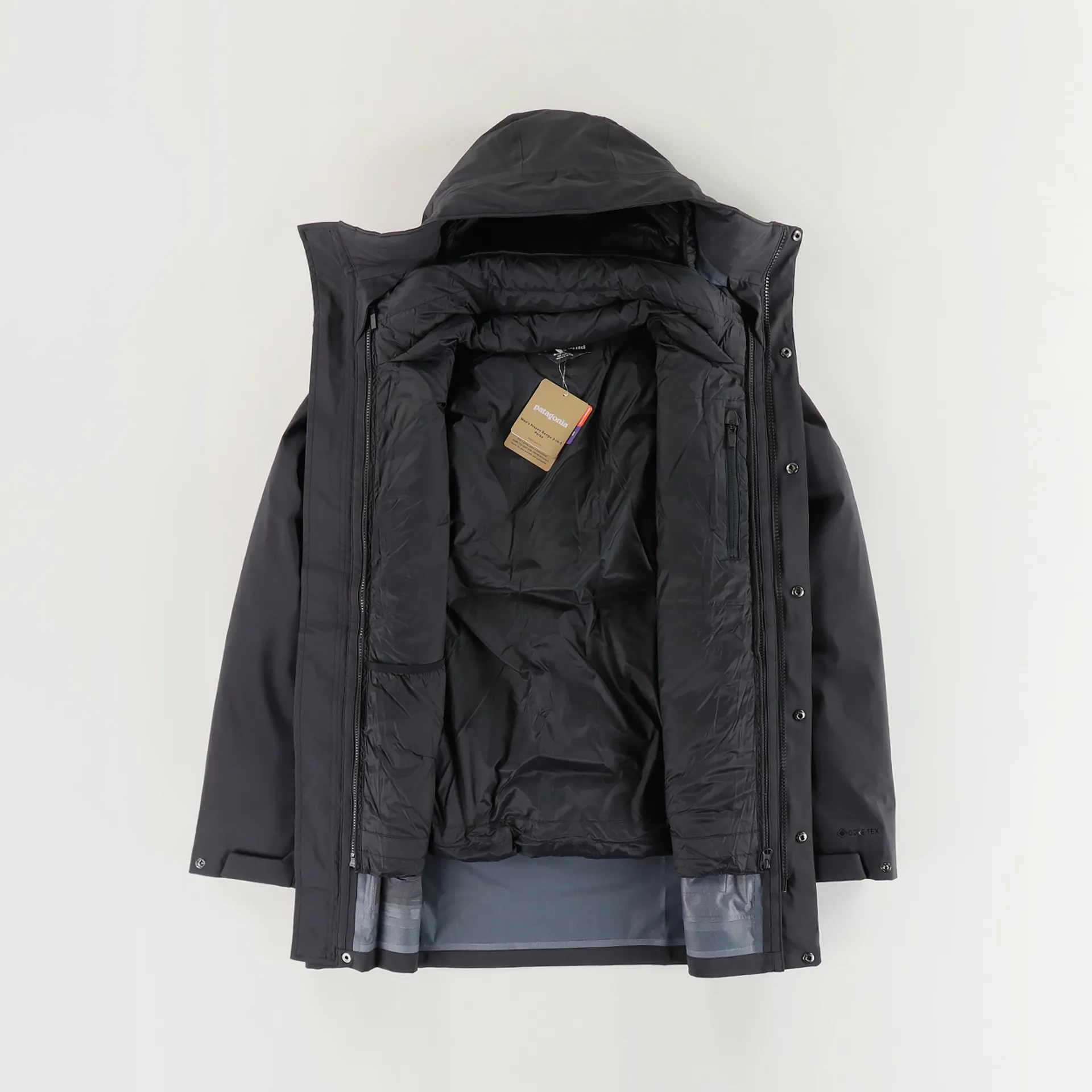 Patagonia Mens Frozen Range 3-in-1 Parka GORE-TEX Jacket Black