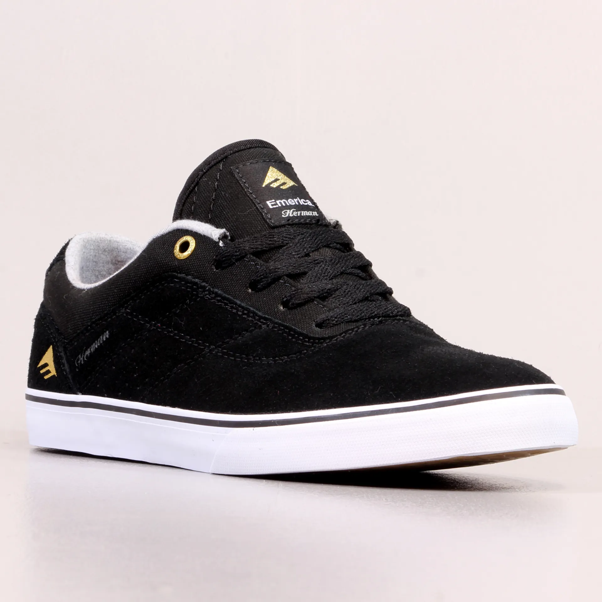 Emerica Mens Skateboarding Herman G6 Vulc Shoes Black White