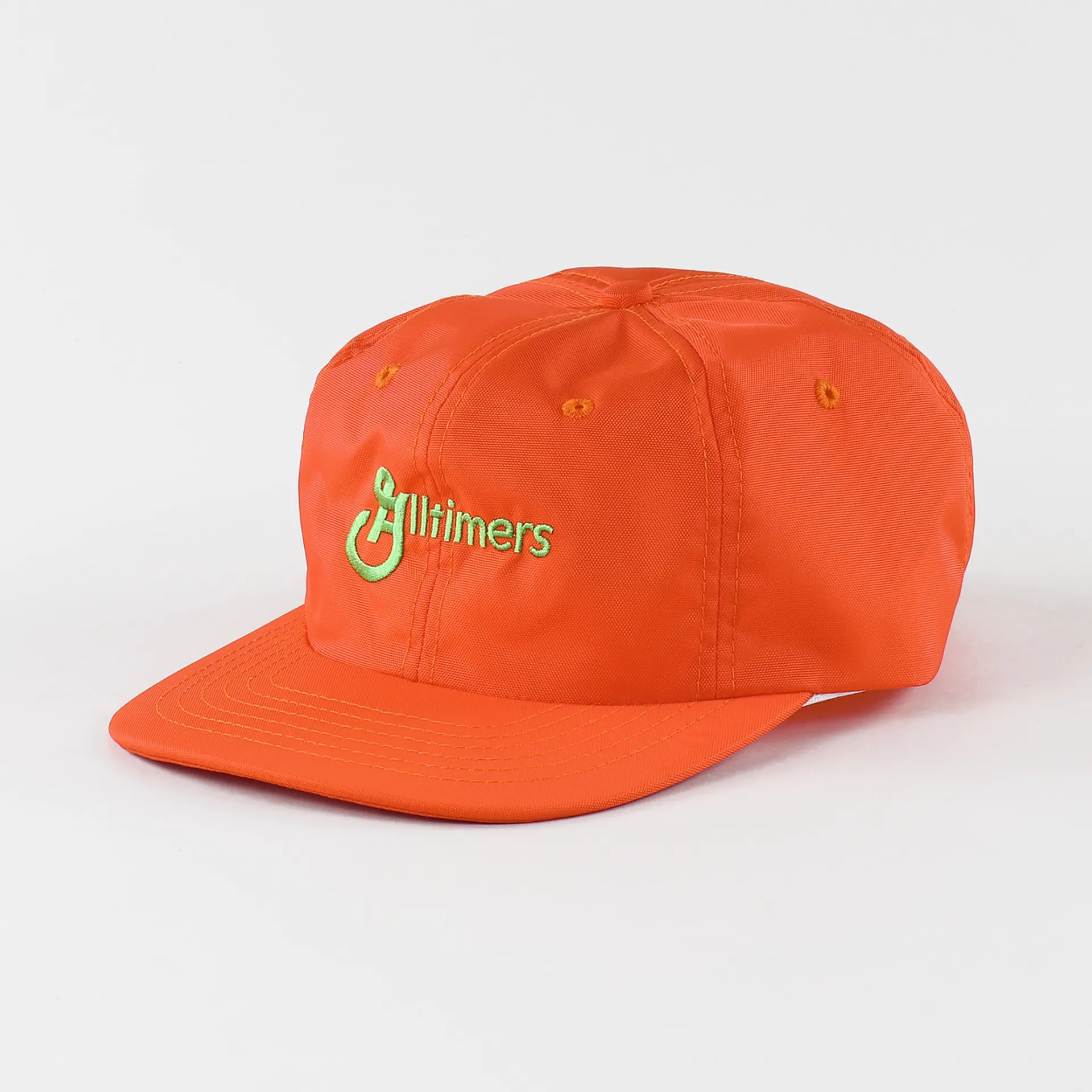 Alltimers Skateboarding Mens Mills Logo Six Panel Cap Hat Orange
