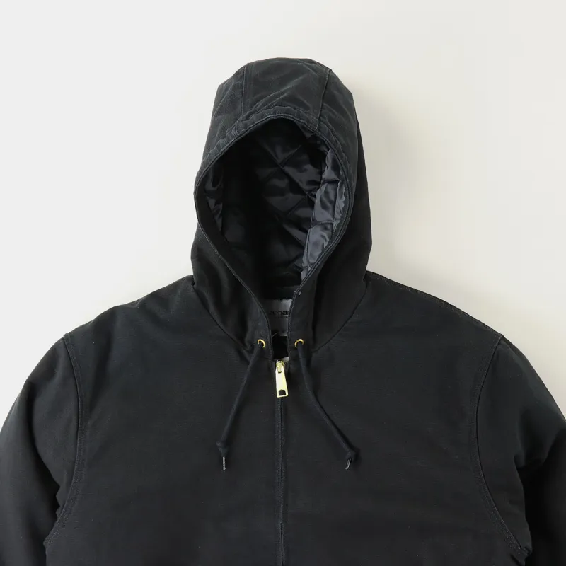Carhartt WIP Mens OG Active Canvas Winter Logo Jacket Black