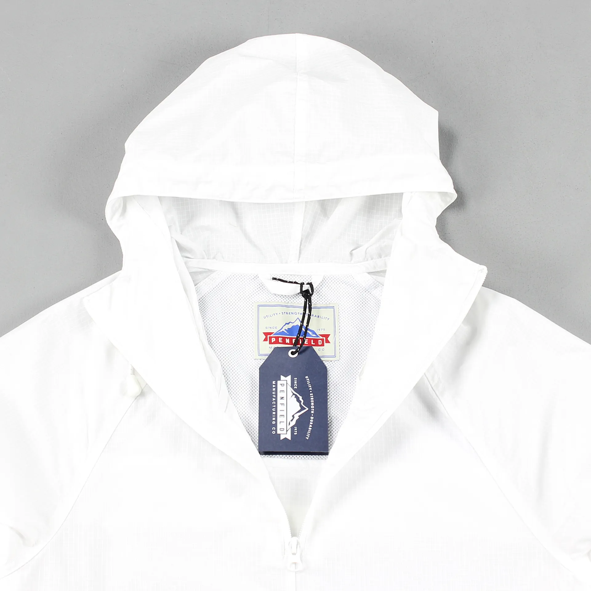 Penfield Mens Pac Jacket Stowable Ripstop Jacket White