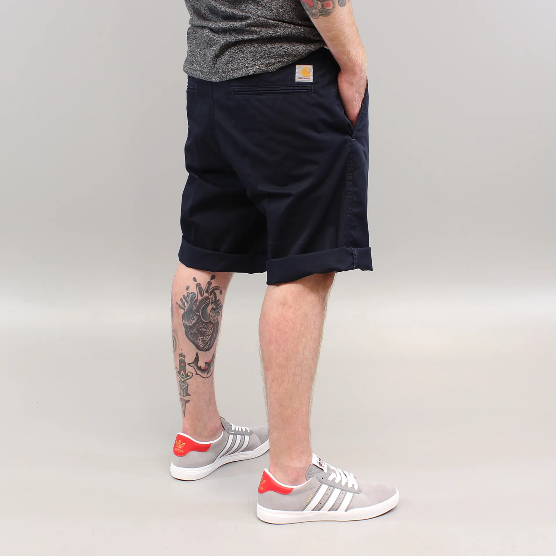 Carhartt Mens Regular Fit Presenter Shorts Duke Blue Straight Fit