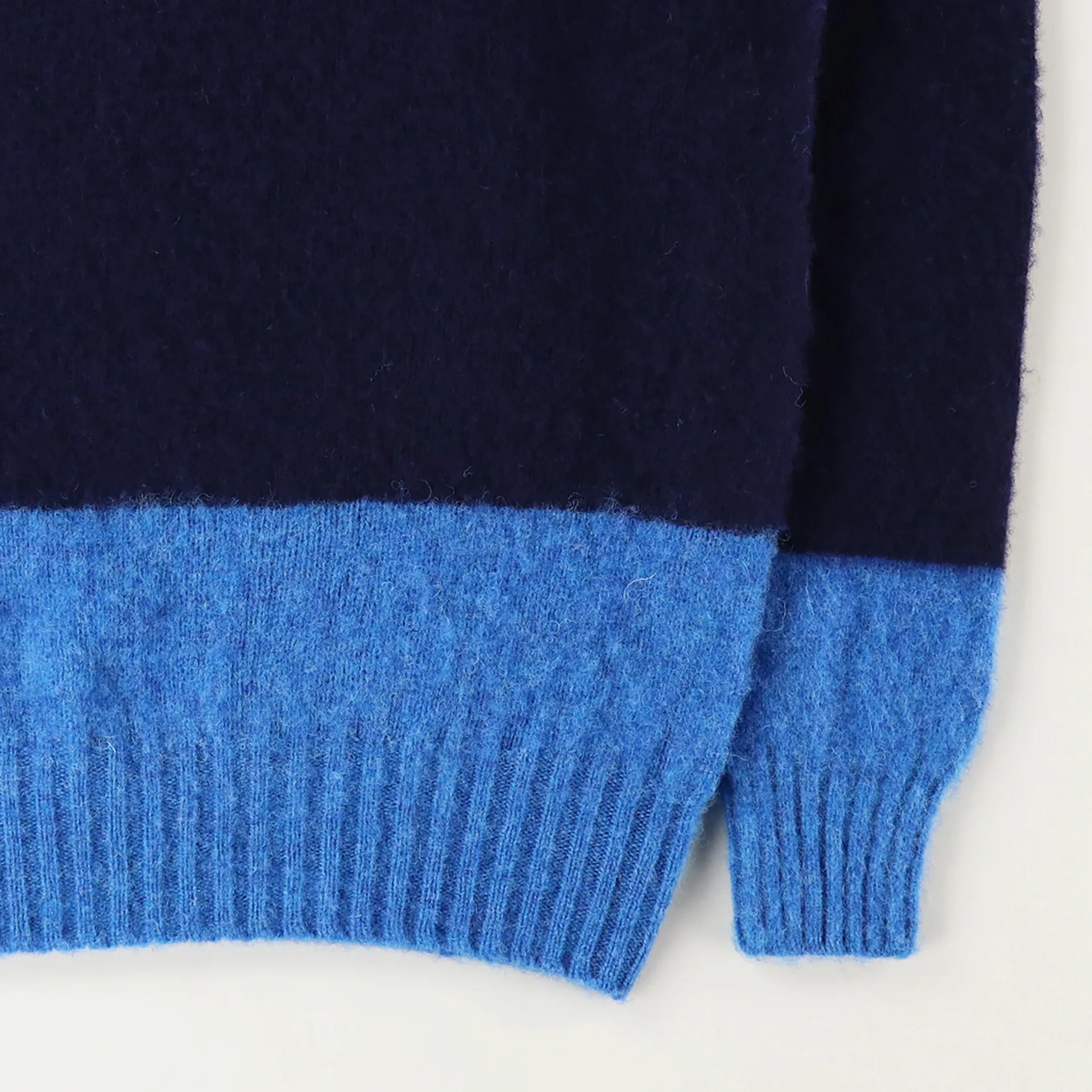 You Must Create Mens Lambswool Renegade Crew Sweater Navy Blue