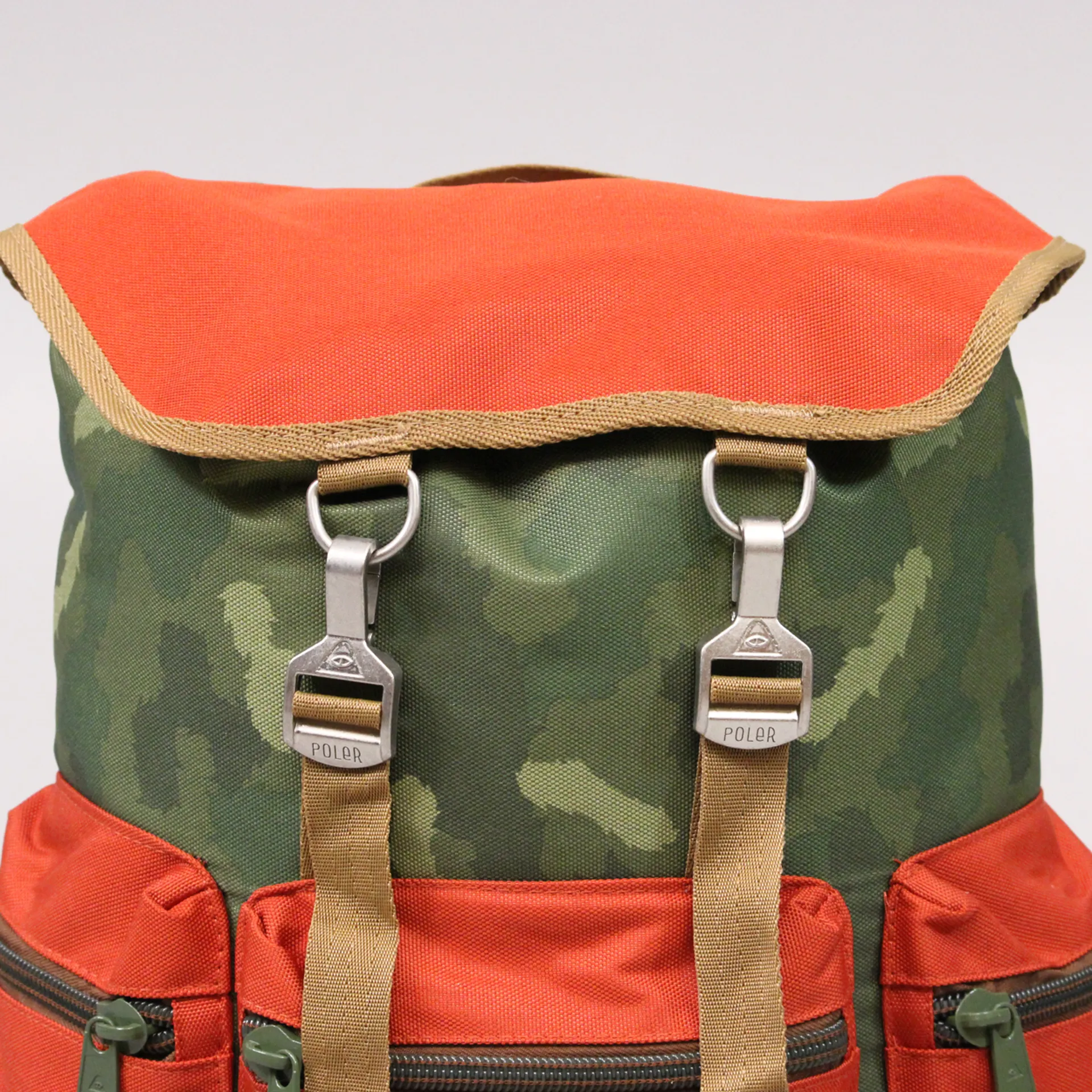 Poler Outdoor Stuff Roamers Pack Camouflage Orange Camp Vibes