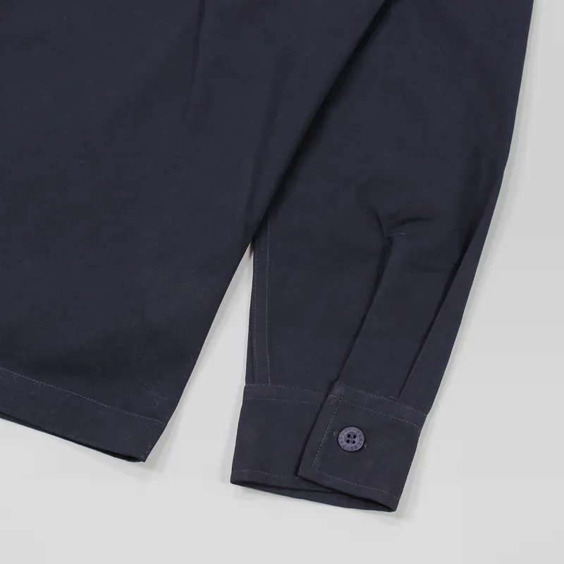 Parlez Mens Workwear Sandeman Long Sleeve Overshirt Navy Blue