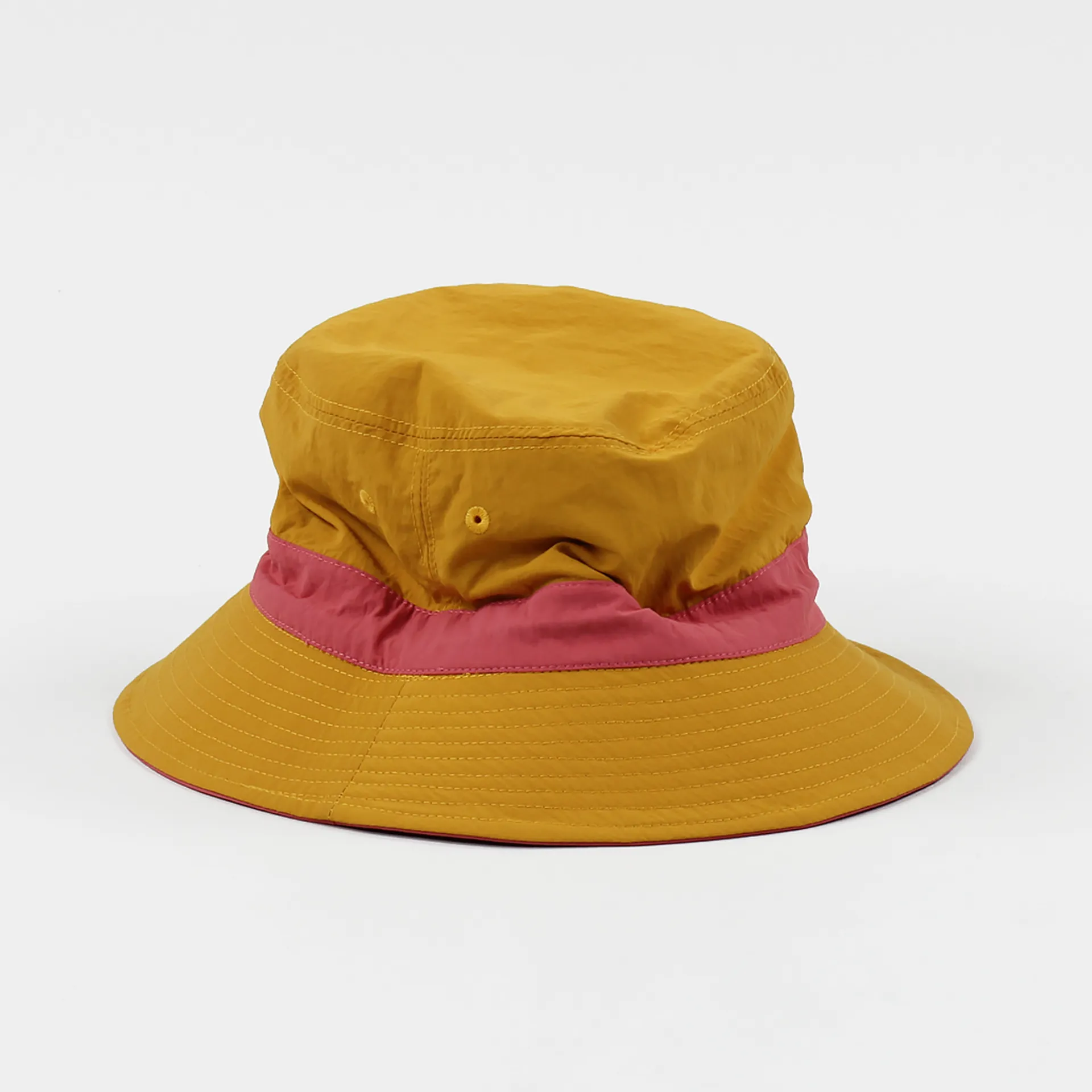 Gramicci Shell Reversible Bucket Hat Plum Pink Mustard Yellow