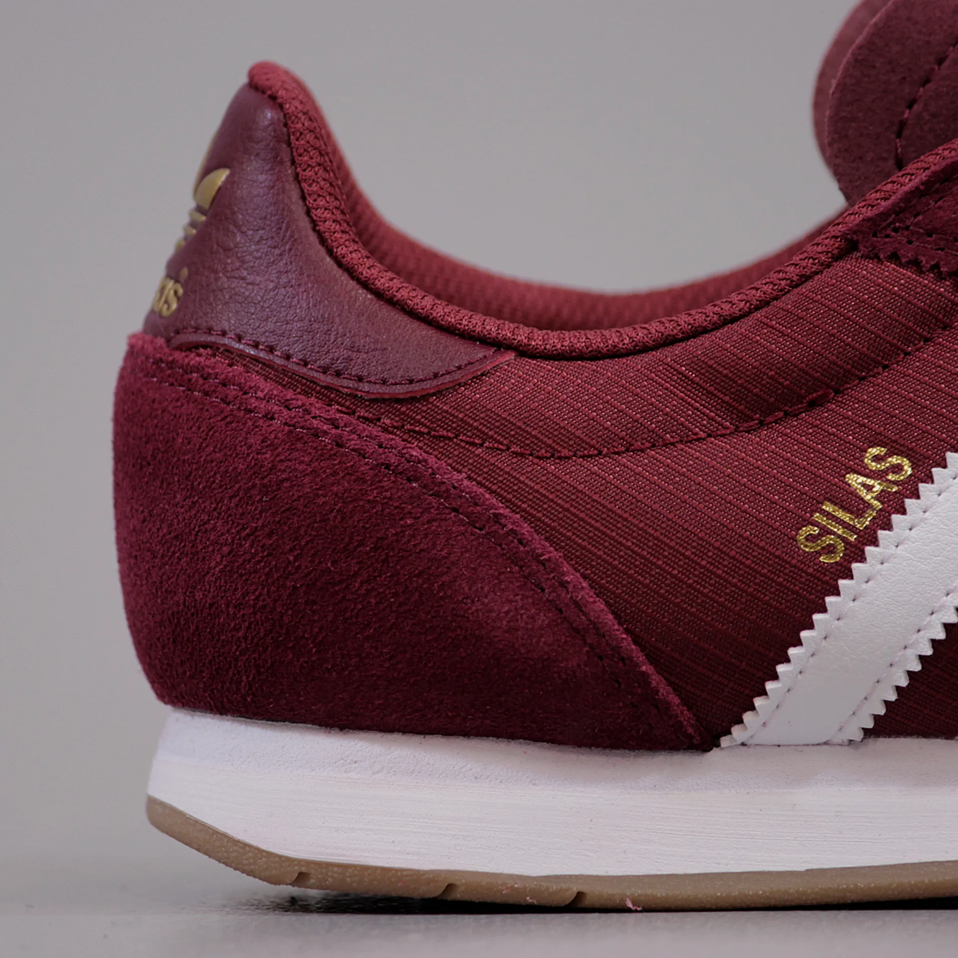 Adidas Skateboarding Mens Silas SLR Burgundy Running White Gold