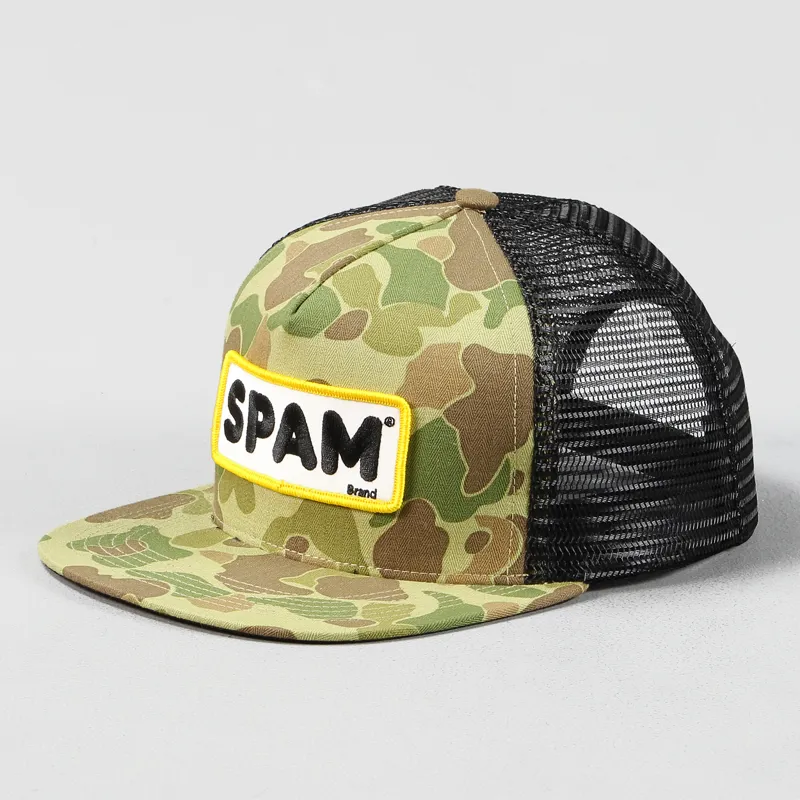 Huf Worldwide Mens Spam Trucker Cap Frogskin Camo One Size