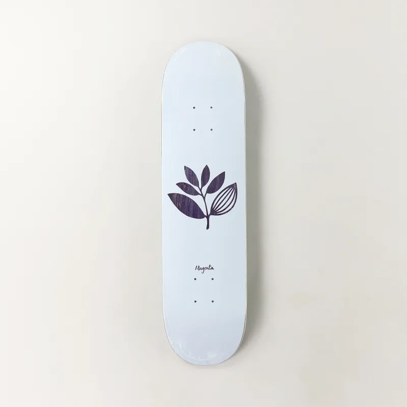 Magenta Skateboards Graphic Logo Team Wood Deck 8 Inch White