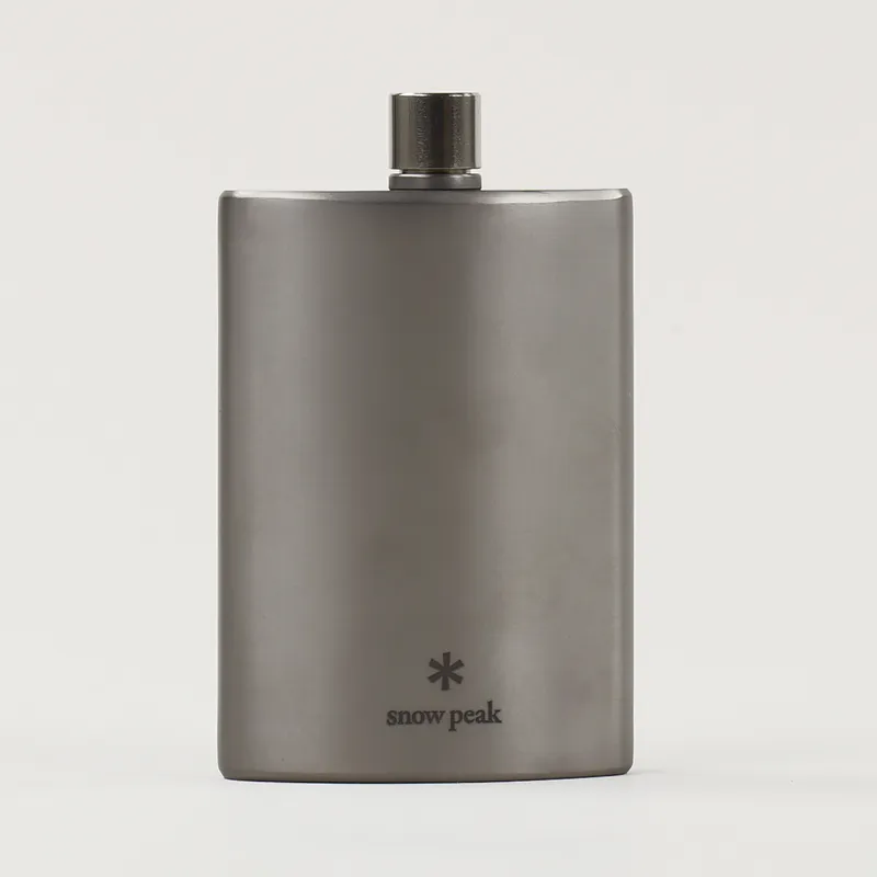 Snow Peak Camping Drink Titanium Flask M Silver