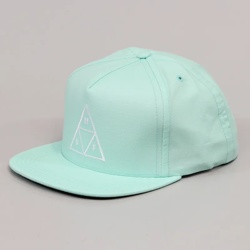 Huf Worldwide Mens Triple Triangle Snapback Cap Hat Mint Green