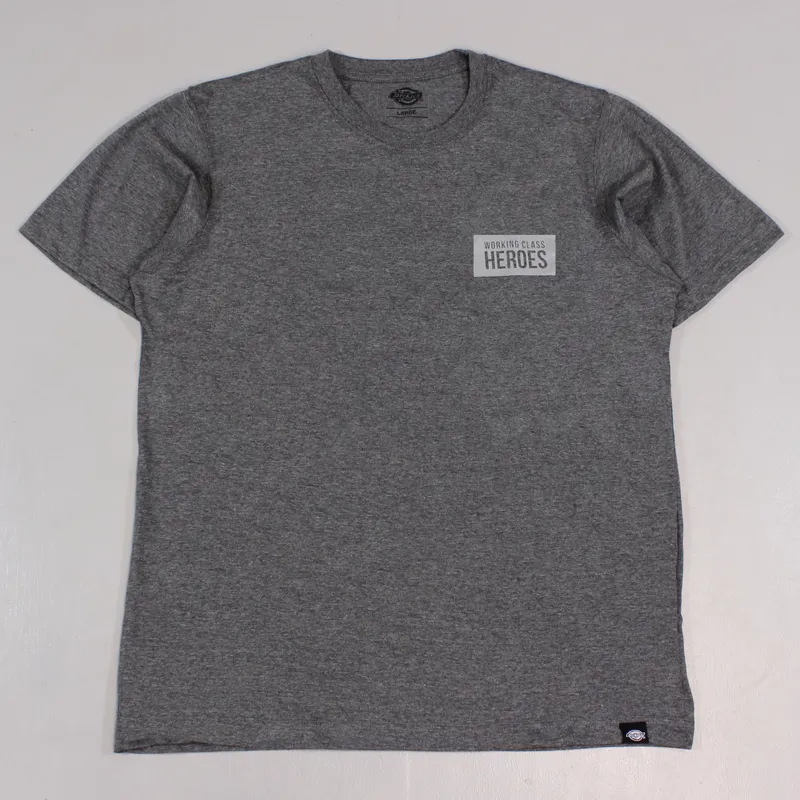 Dickies x Working Class Heroes Logo T Shirt Dark Heather Grey