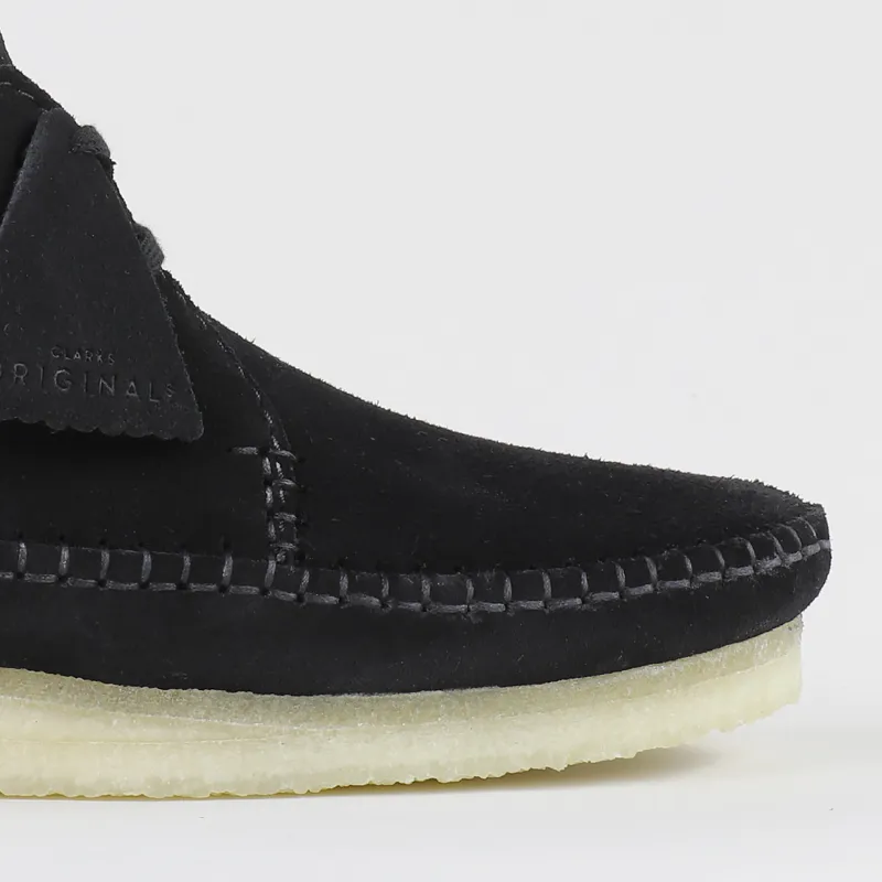 Clarks Originals Weaver Boots Black Suede Uppers