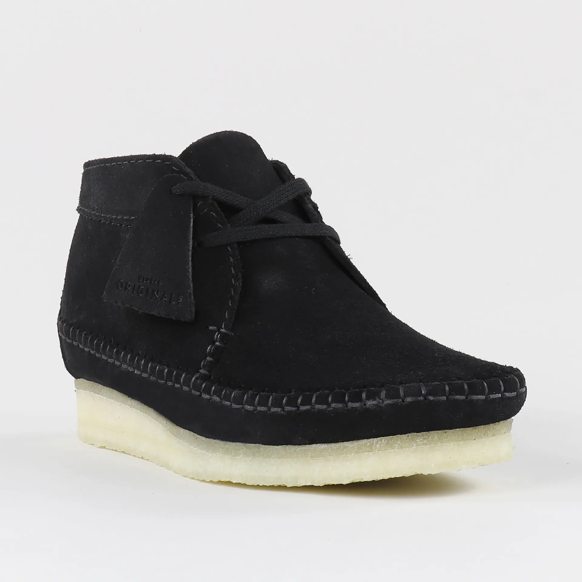 Clarks Originals Weaver Boots Black Suede Uppers