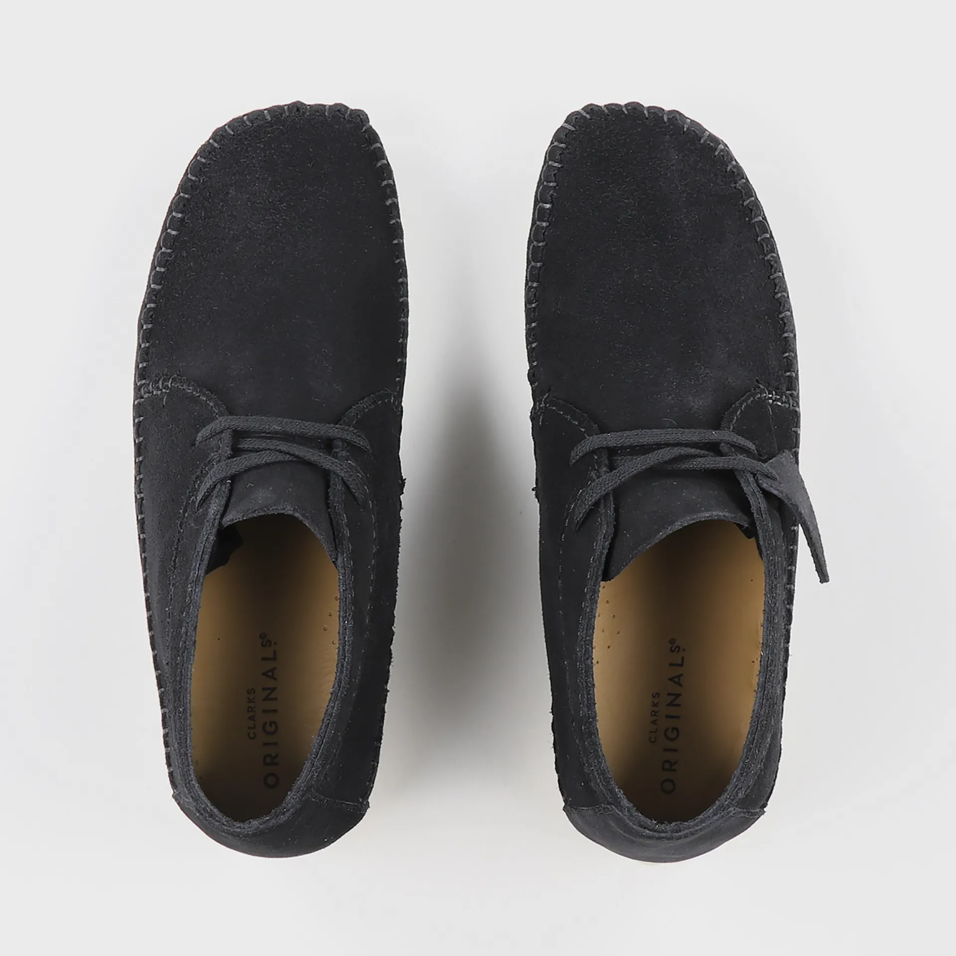 Clarks Originals Weaver Boots Black Suede Uppers