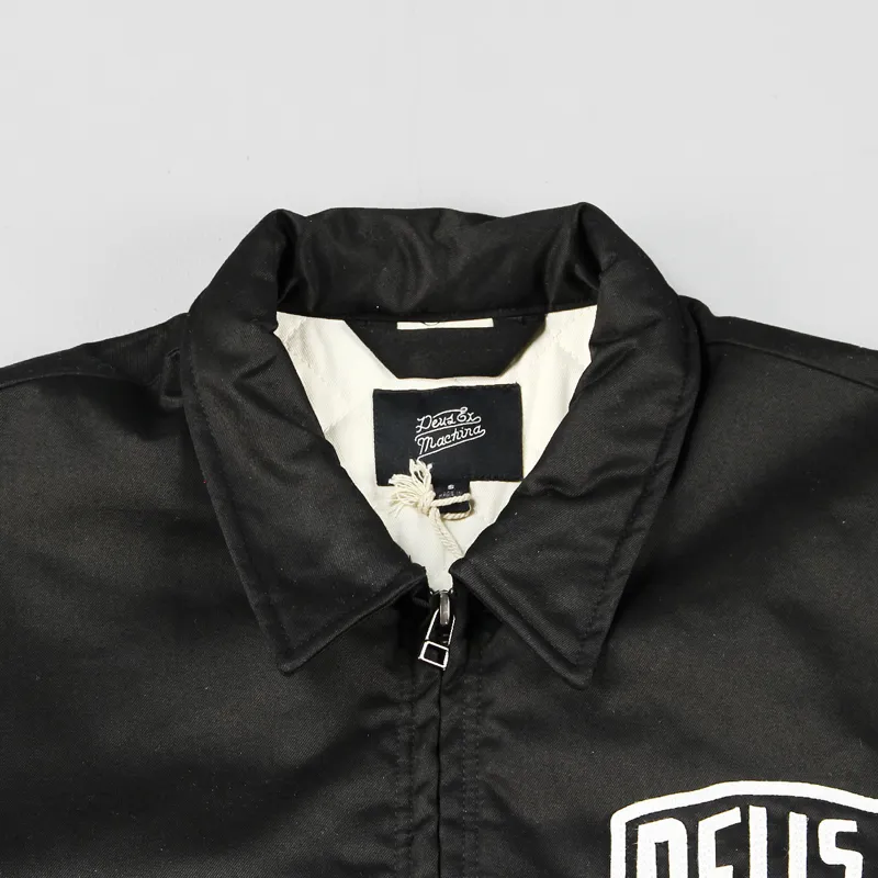 Deus Ex Machina Mens Canvas Workwear Custom Coat Jacket Black