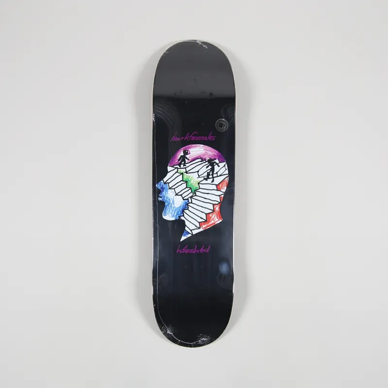 Krooked Skateboards Gonz Stairs Deck Black Purple 8.5 Inch