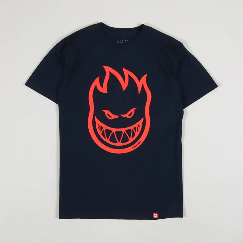 Red Spitfire Logo SPITFIRE BIGHEAD FILL T SHIRT WHITE/RED