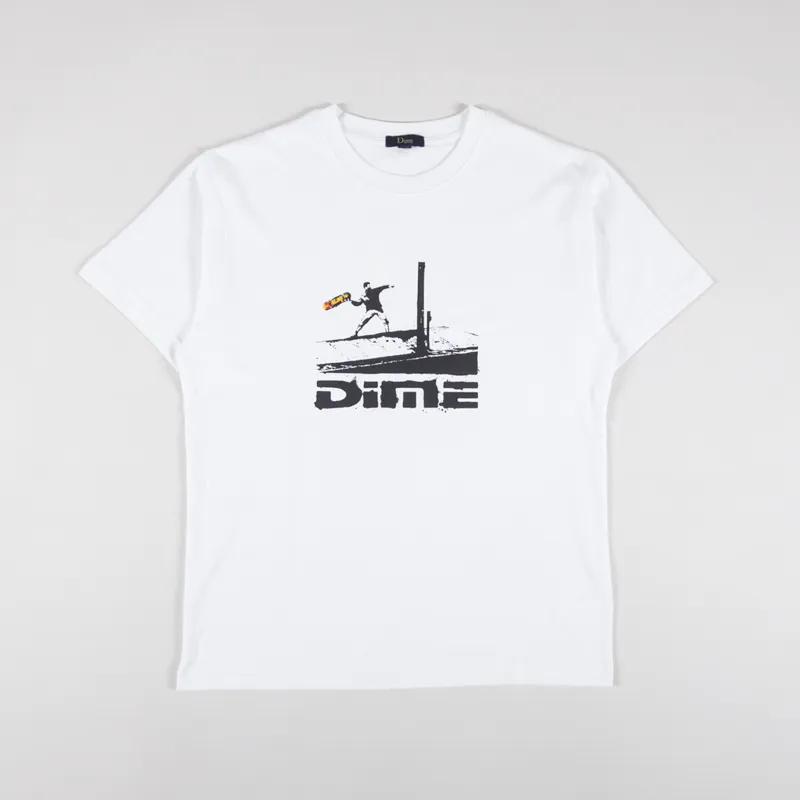 Dime MTL Mens Graphic Print Banky T Shirt Tee White