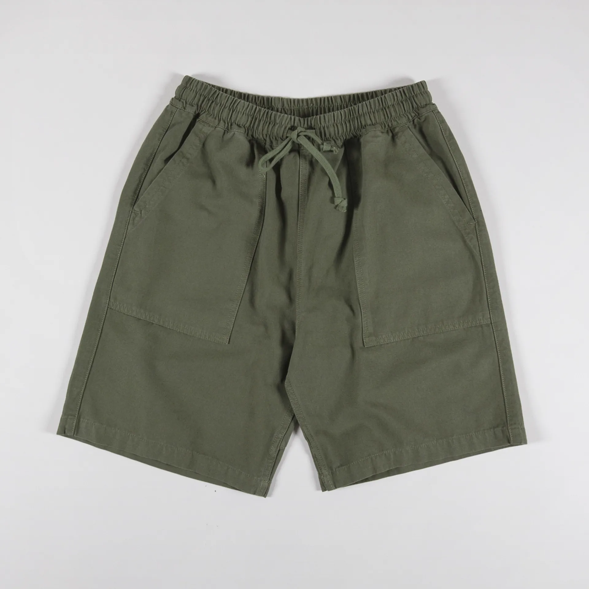 Service Works Mens Classic Canvas Chef Shorts Olive Green