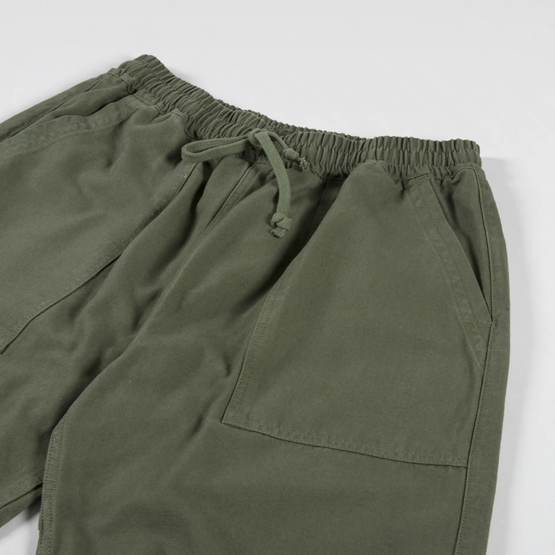 Service Works Mens Classic Canvas Chef Shorts Olive Green