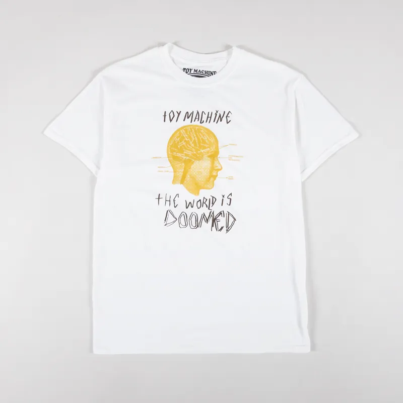 Toy Machine Mens Graphic Printed Doomed T Shirt Tee White